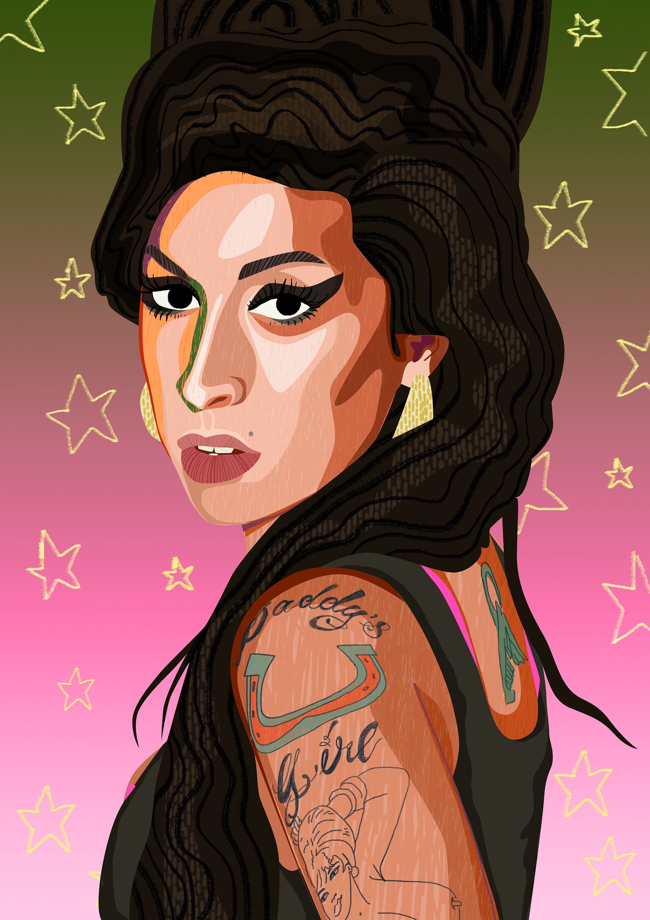 Amy Winehouse A5 Original Illustration Art Print - Etsy