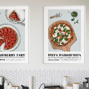 Pizza Poster Italian Food Art Pizza Lover Gift Italian - Etsy