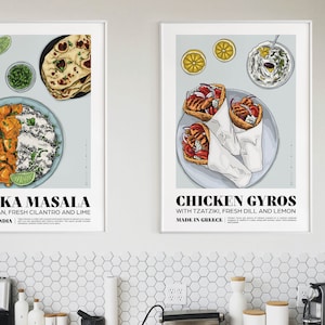 Tikka Masala Poster Indian Food Poster Food Illustration Poster India ...