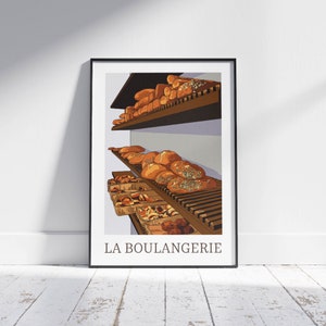 Bakery Print Bakery Art French Bakery Cafe Poster Cafe - Etsy