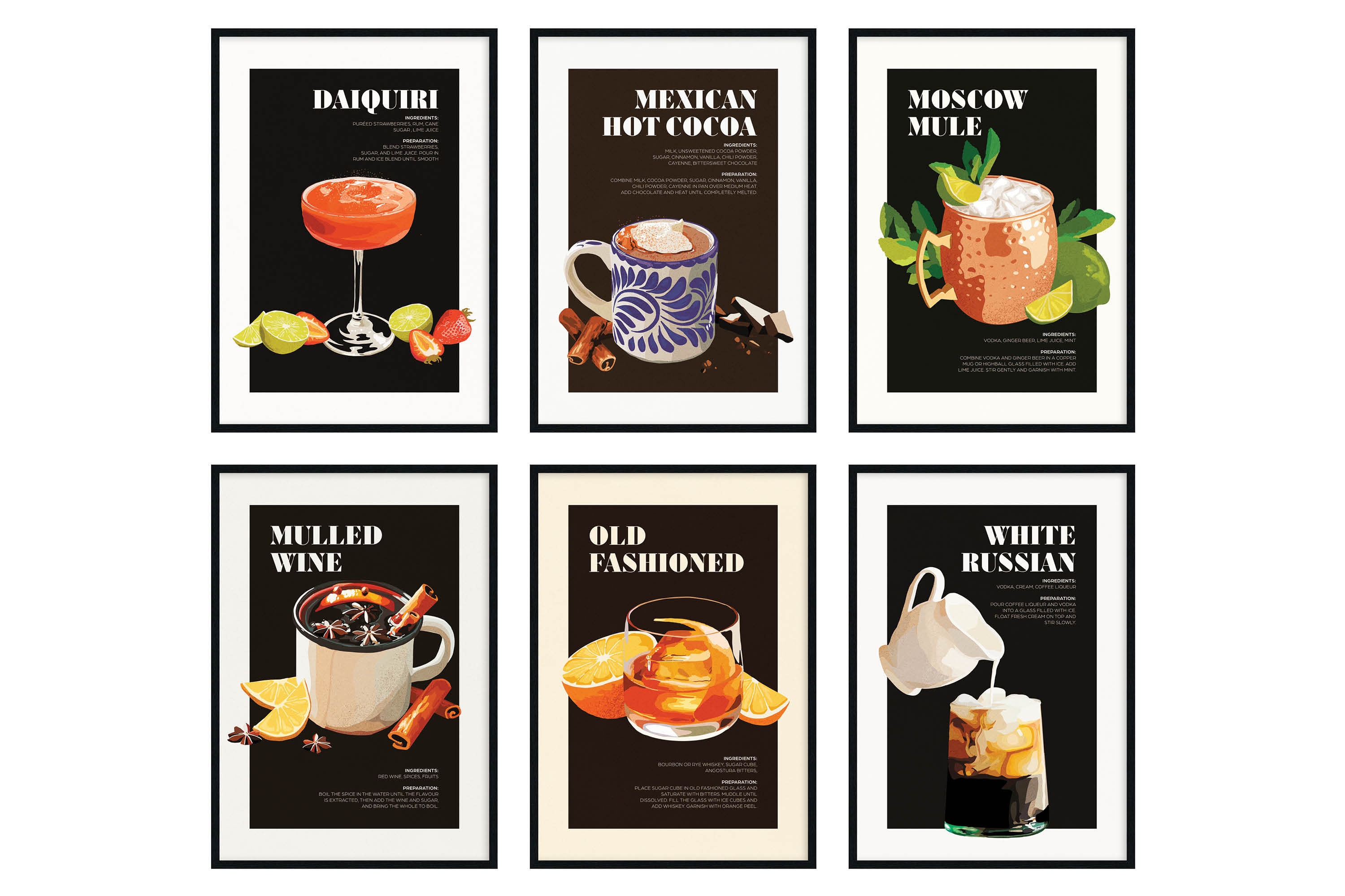 Mulled Wine Poster | Cocktail Poster | Cocktail Print | Wine Cocktail ...