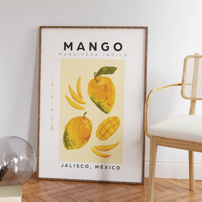 Mango Print Mango Wall Art Fruit Print Poster Fruit - Etsy
