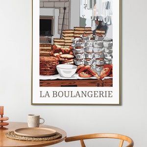 Bakery Print Bakery Art French Bakery Cafe Poster Cafe Kitchen Decor ...