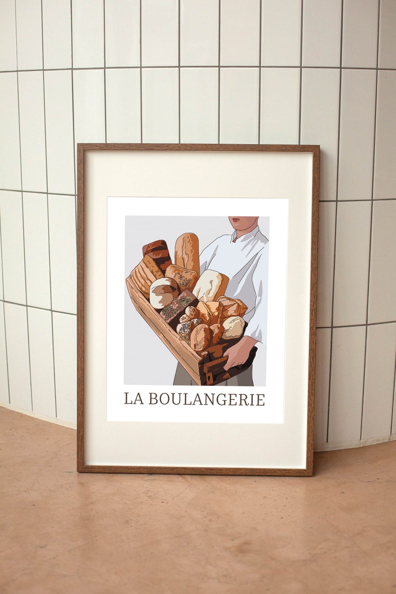 Bakery Print Bakery Art French Bakery Cafe Poster Cafe - Etsy