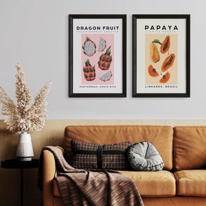 Papaya Print | Papaya Wall Art | Fruit Print Poster | Fruit Market ...