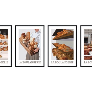 Bakery Print Bakery Art French Bakery Cafe Poster Cafe Kitchen Decor ...