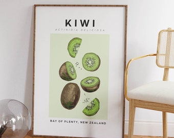 Fruit Market Poster Kiwi Fruit Print Food and Drink Art - Etsy