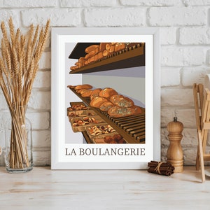 Bakery Print Bakery Art French Bakery Cafe Poster Cafe Kitchen Decor ...