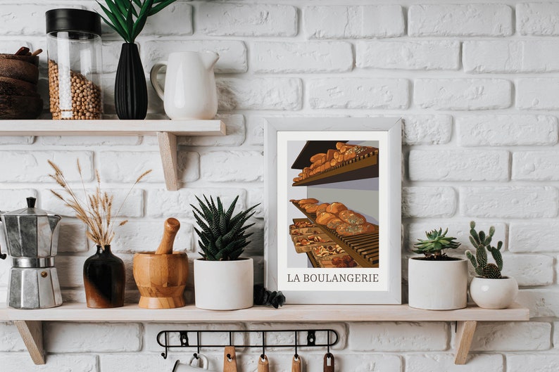 Bakery Print | Bakery Art | French Bakery | Cafe Poster | Cafe Kitchen ...