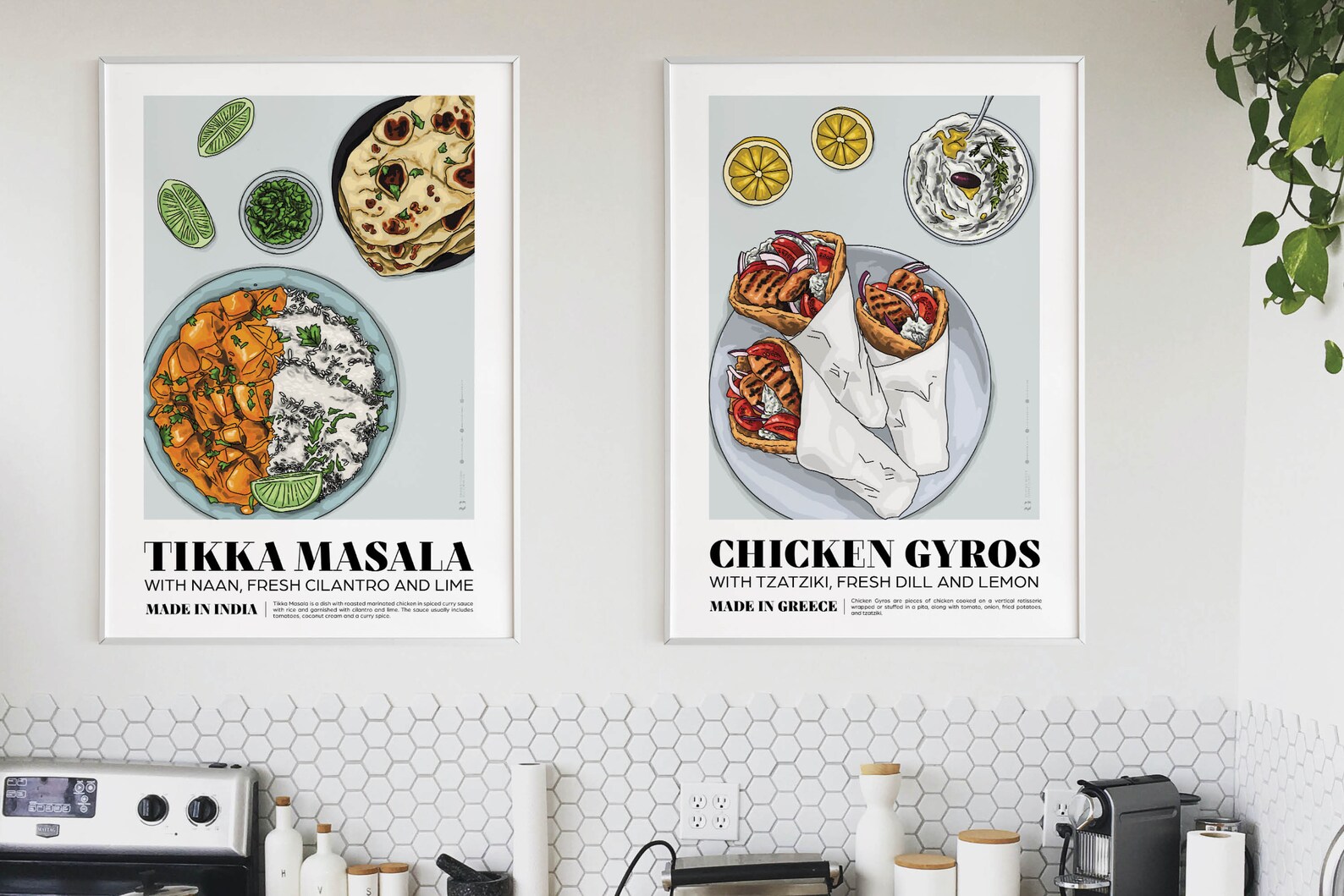 Greek Food Poster Gyro Poster Greek Poster Gyro Print Greece Wall Art ...