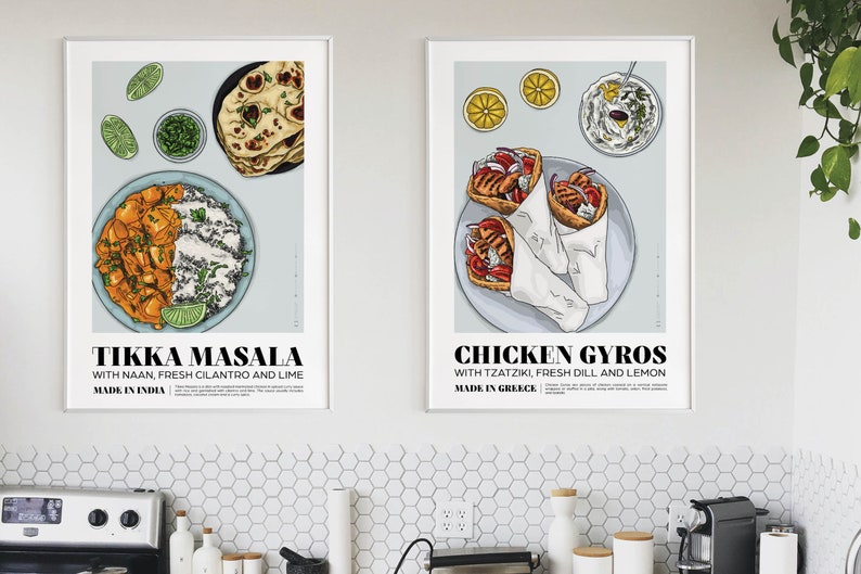 Greek Food Poster | Gyro Poster | Greek Poster | Gyro Print | Greece ...