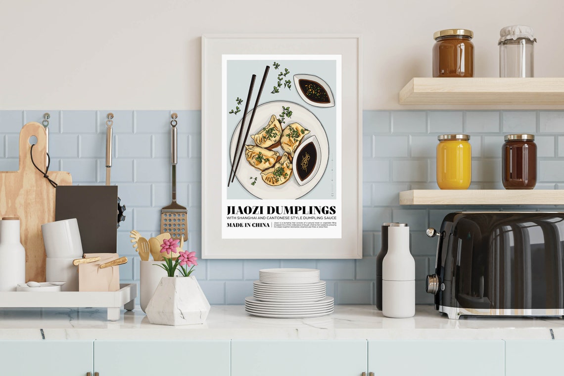 Dumpling Art Dumpling Poster Dim Sum Poster Dim Sum Art - Etsy