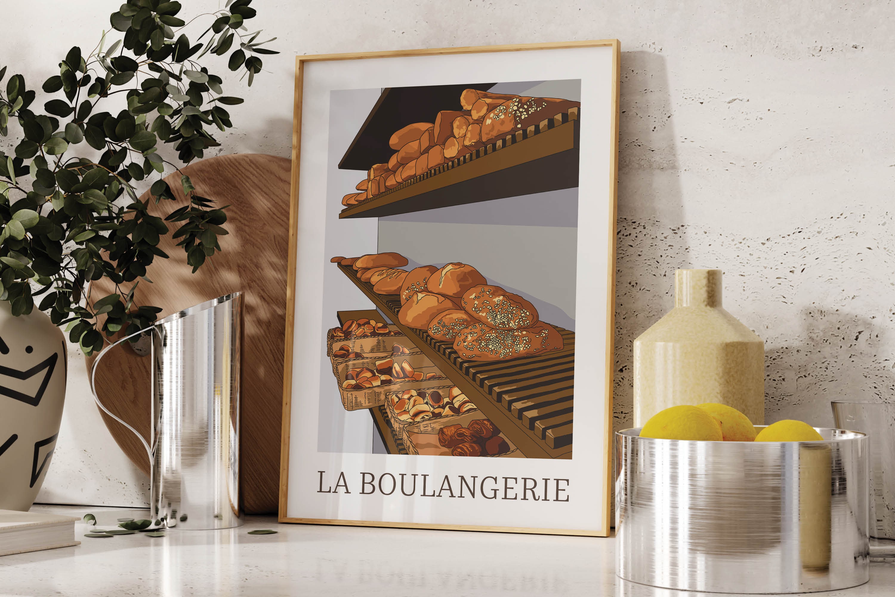 Bakery Print Bakery Art French Bakery Cafe Poster Cafe Kitchen Decor ...