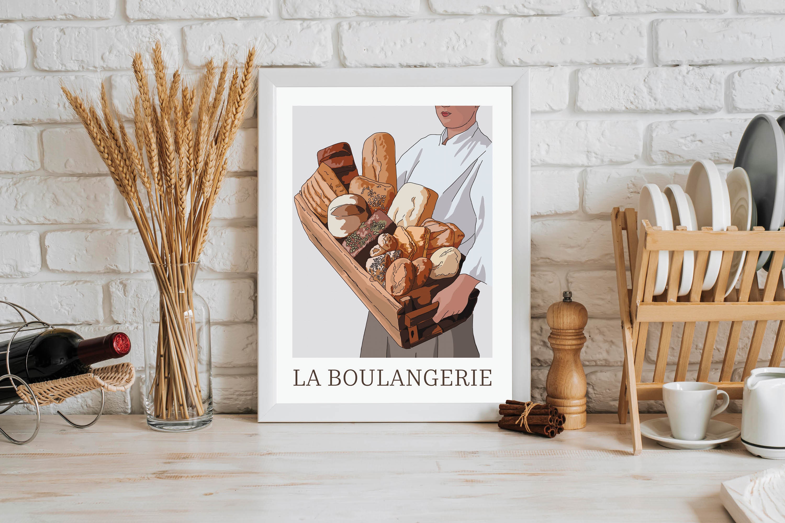 Bakery Print Bakery Art French Bakery Cafe Poster Cafe Kitchen Decor ...