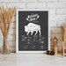 Butcher Poster | Buffalo Wall Art | Bison Wall Art | Butcher Cuts ...