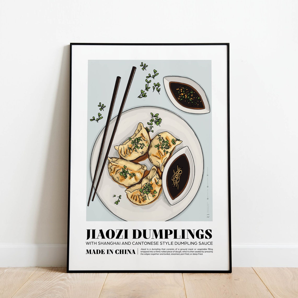 Dumpling Art Dumpling Poster Dim Sum Poster Dim Sum Art - Etsy