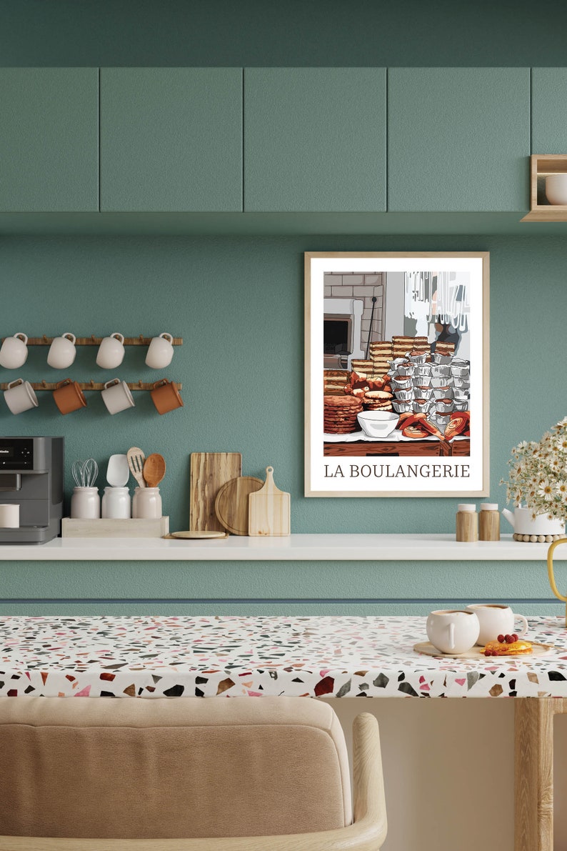 Bakery Print Bakery Art French Bakery Cafe Poster Cafe - Etsy
