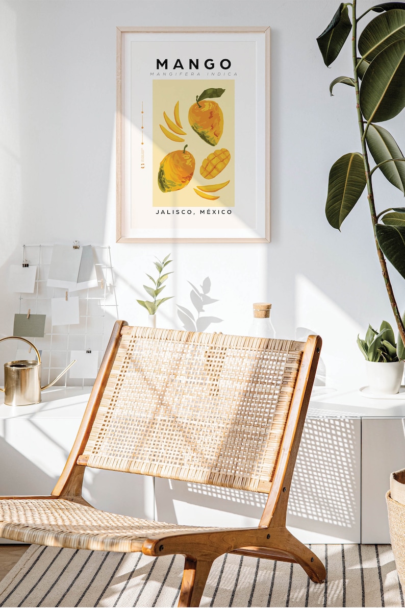 Mango Print Mango Wall Art Fruit Print Poster Fruit - Etsy