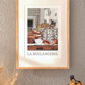 Bakery Print Bakery Art French Bakery Cafe Poster Cafe - Etsy