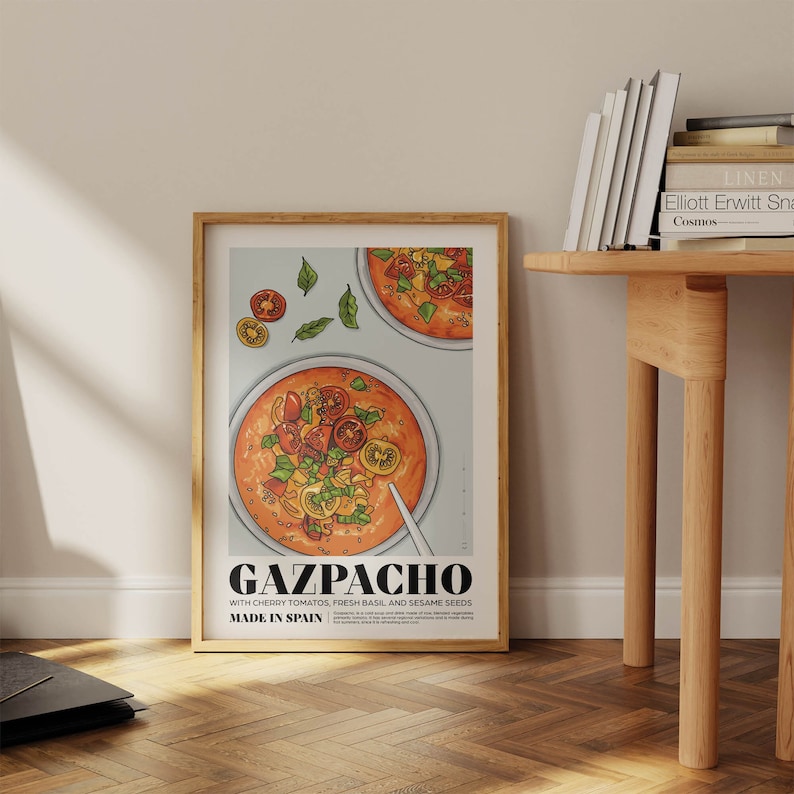 Gazpacho Poster | Tomato Soup Poster | Gazpacho Print | French Food ...