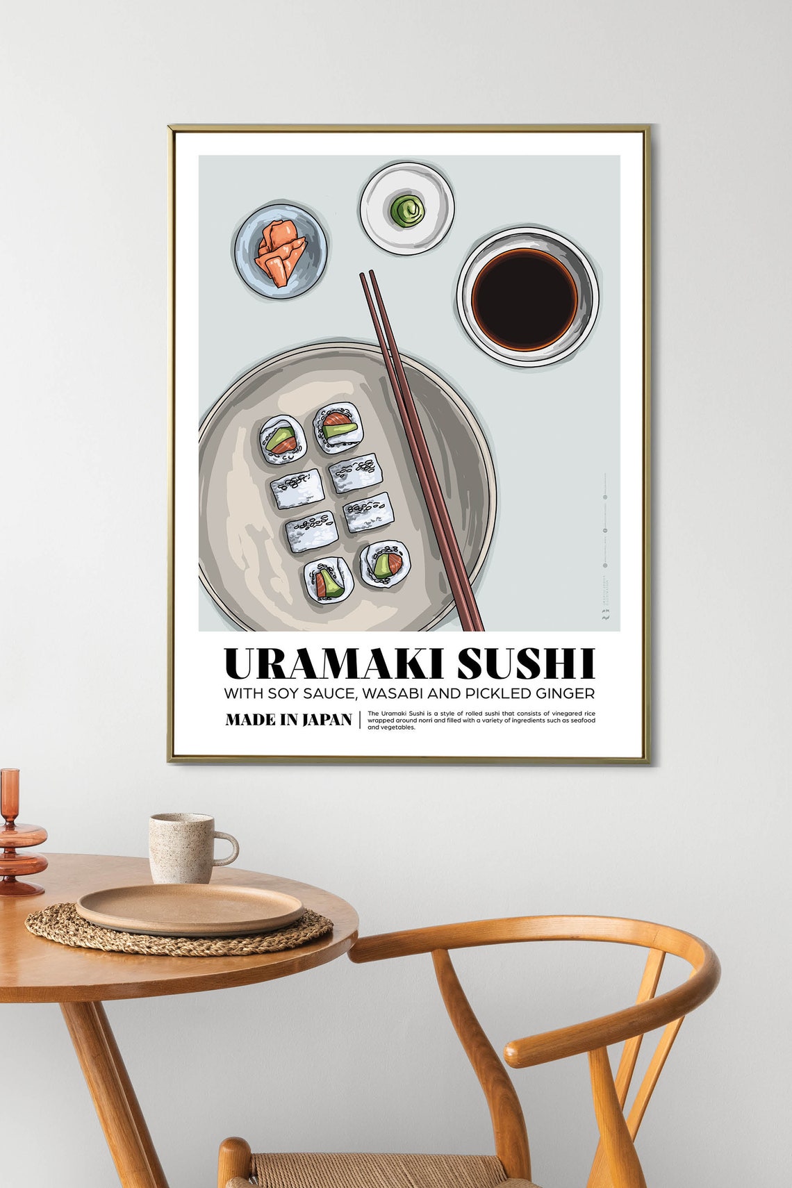 Sushi Print Sushi Poster Sushi Wall Art Japanese Food Print Japanese ...