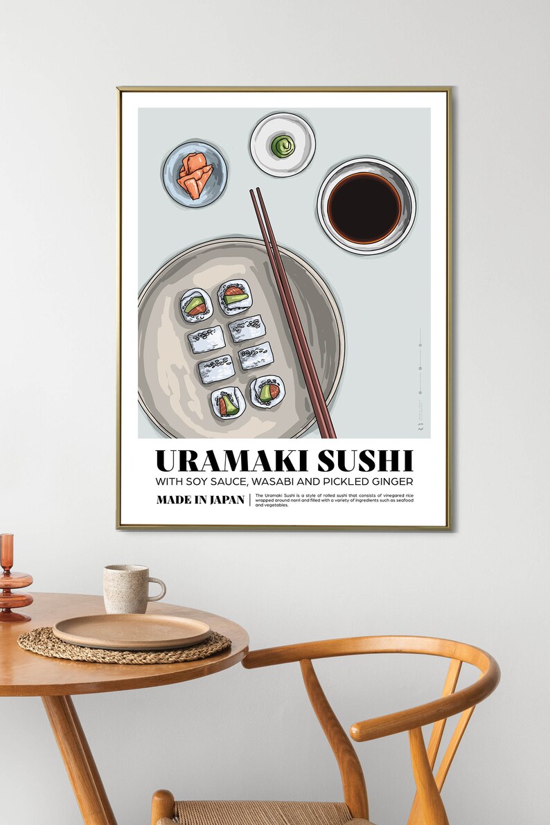 Sushi Print Sushi Poster Sushi Wall Art Japanese Food Print Japanese ...