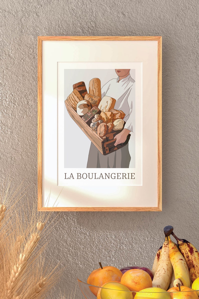 Bakery Print Bakery Art French Bakery Cafe Poster Cafe - Etsy