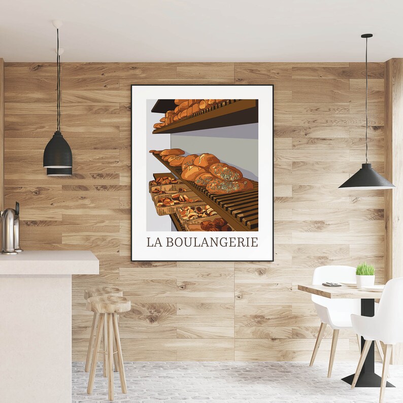 Bakery Print Bakery Art French Bakery Cafe Poster Cafe - Etsy
