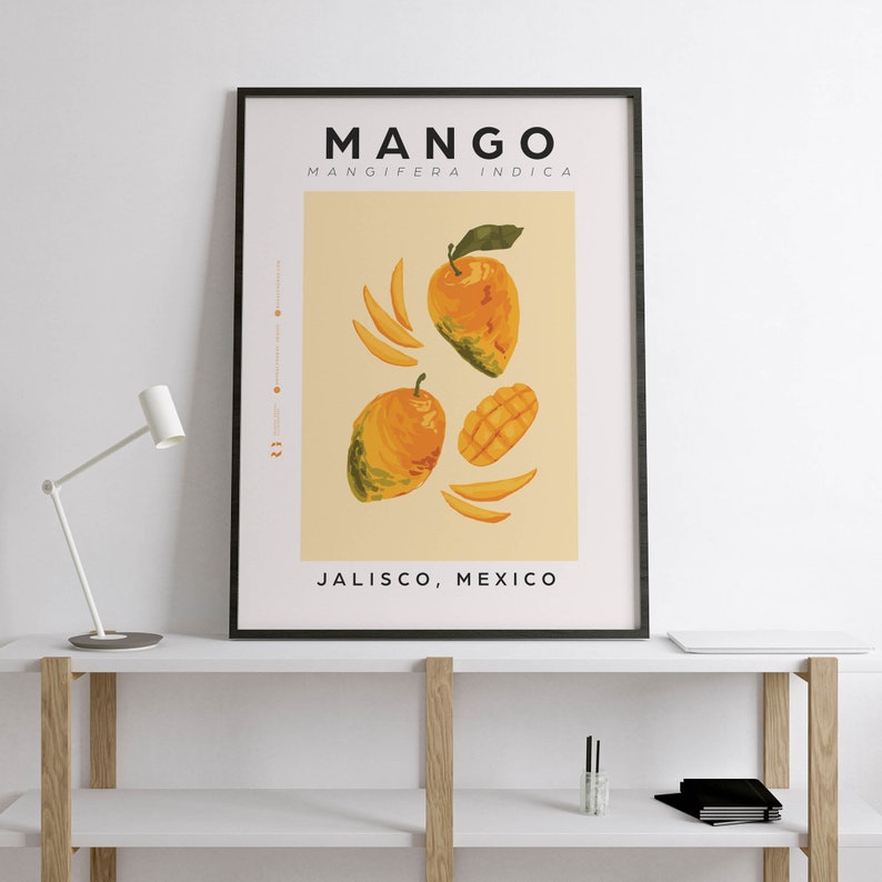 Mango Print Mango Wall Art Fruit Print Poster Fruit - Etsy