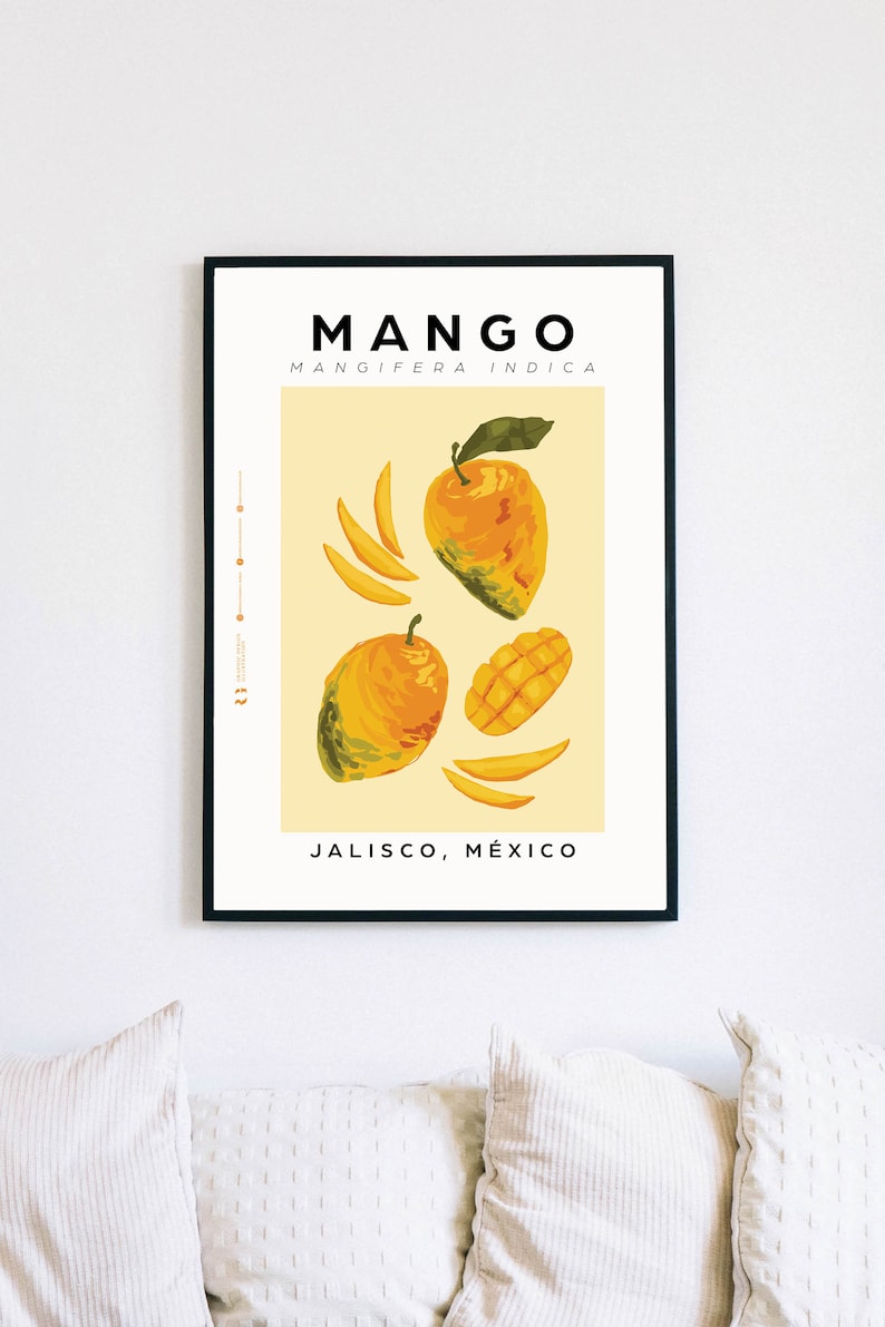 Mango Print Mango Wall Art Fruit Print Poster Fruit - Etsy