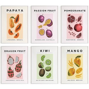 Papaya Print | Papaya Wall Art | Fruit Print Poster | Fruit Market ...