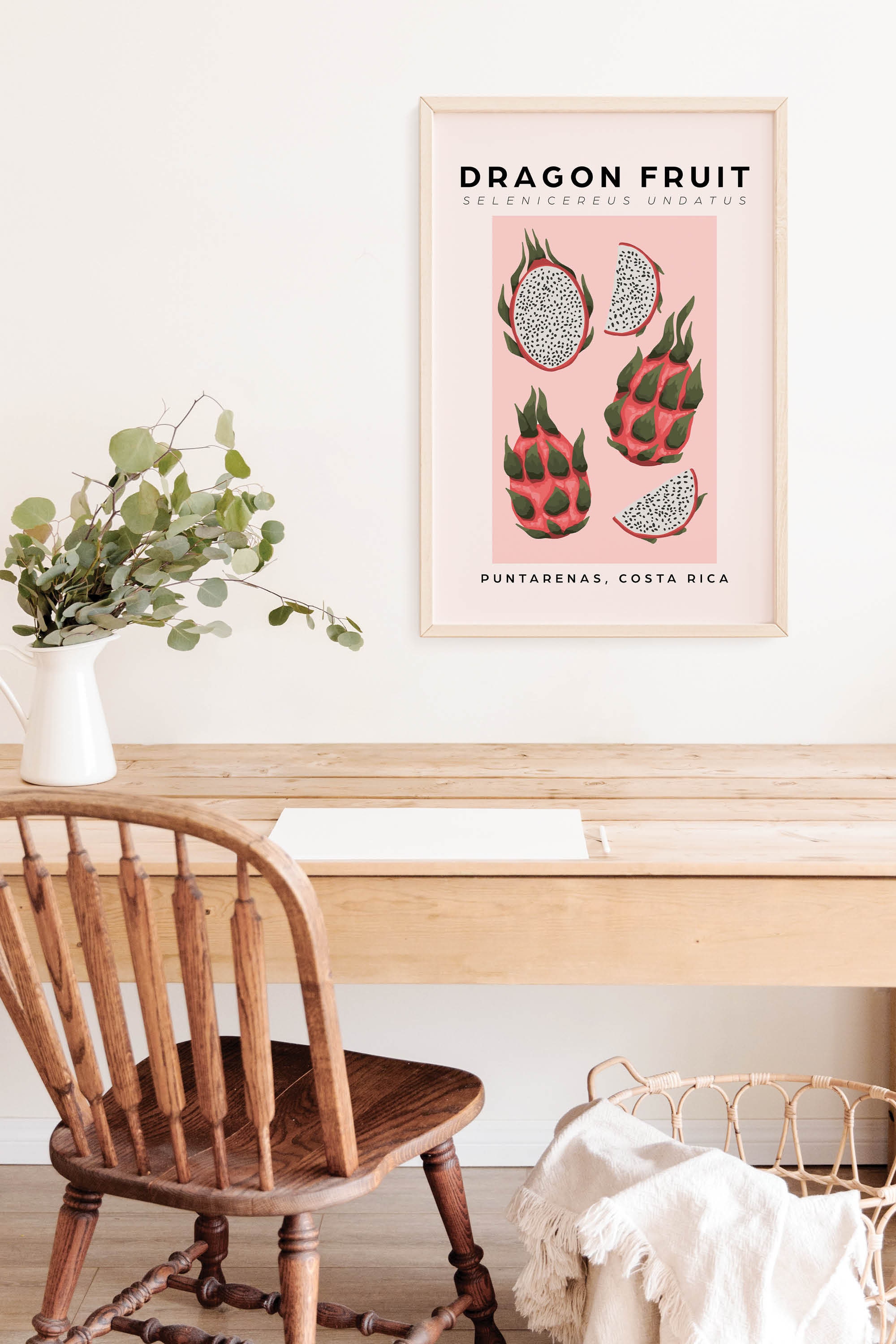 Dragon Fruit Print Tropical Fruit Print Dragon Fruit Art Pitaya Art ...