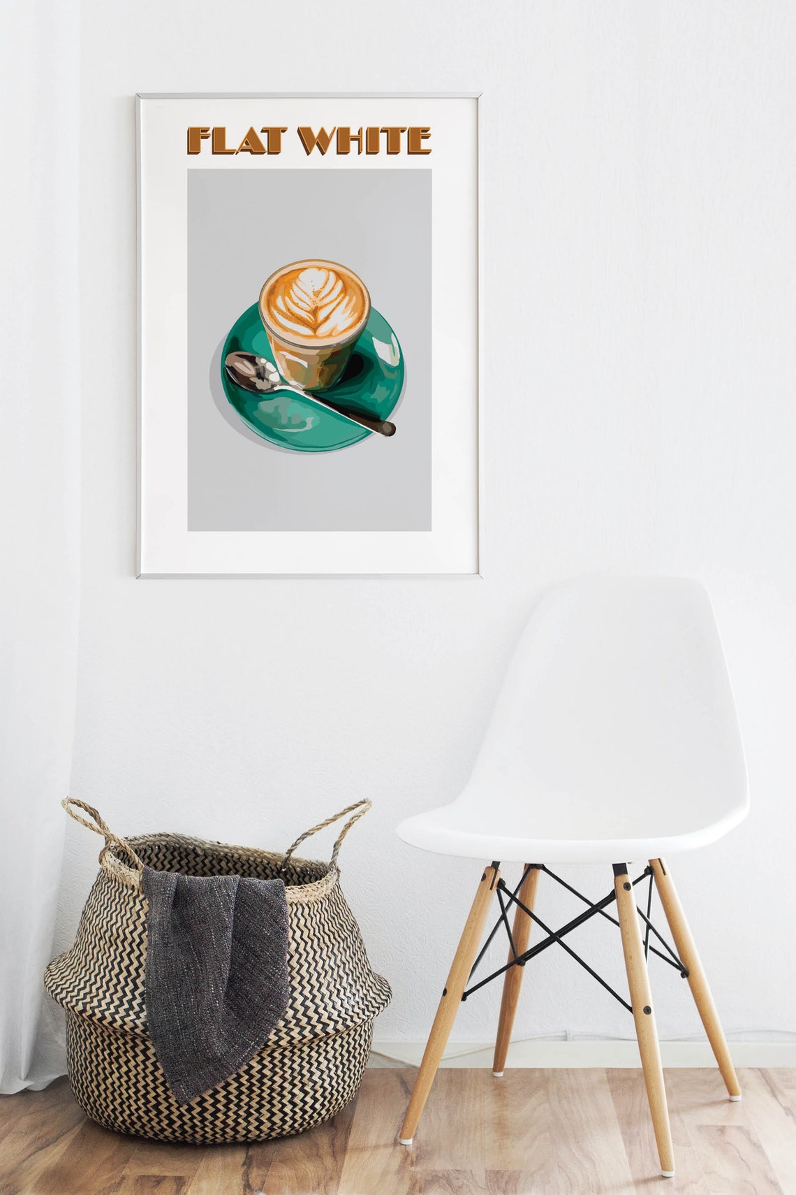 Flat White Poster Coffee Poster Coffee Art Print Italian - Etsy