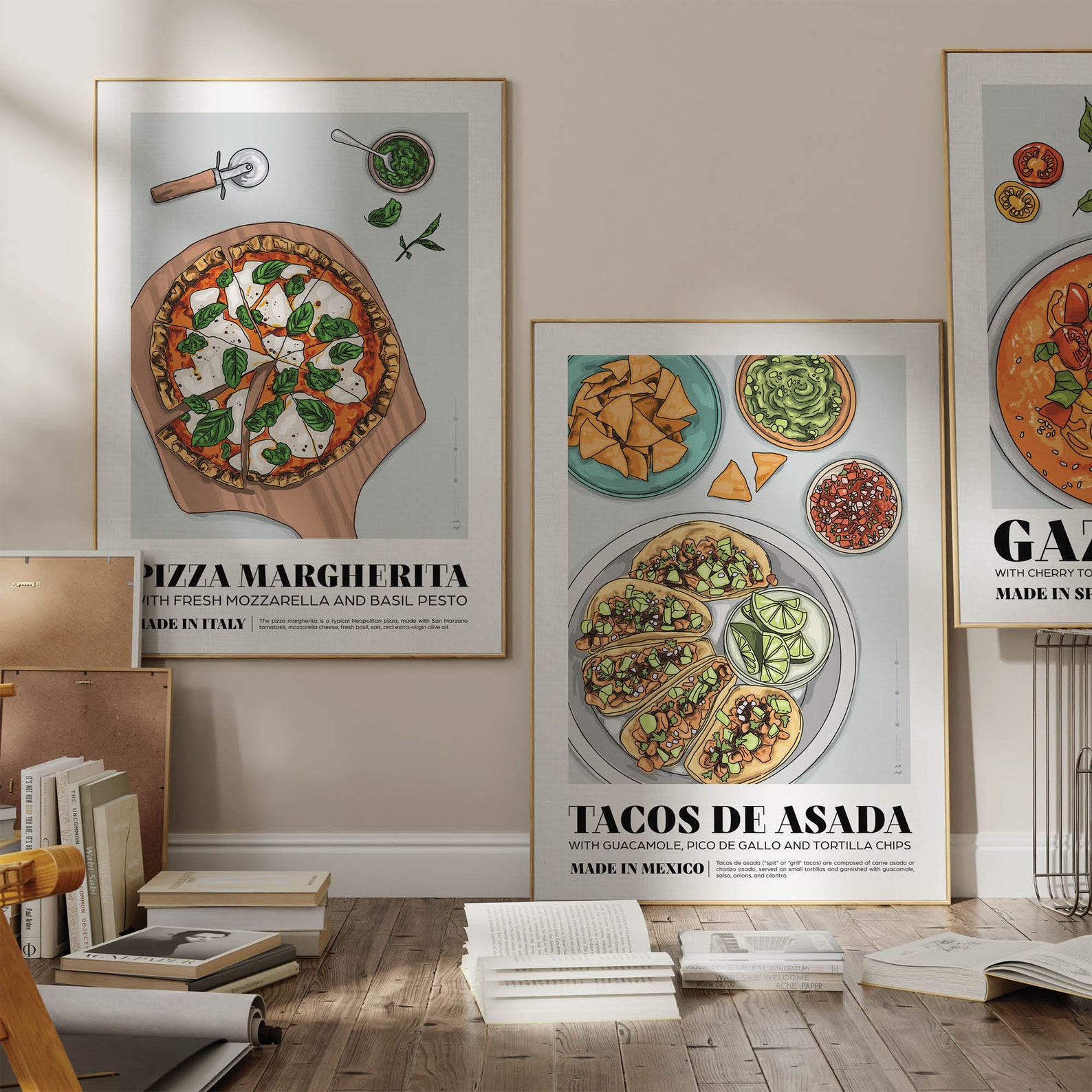 Pizza Poster Italian Food Art Pizza Lover Gift Italian - Etsy