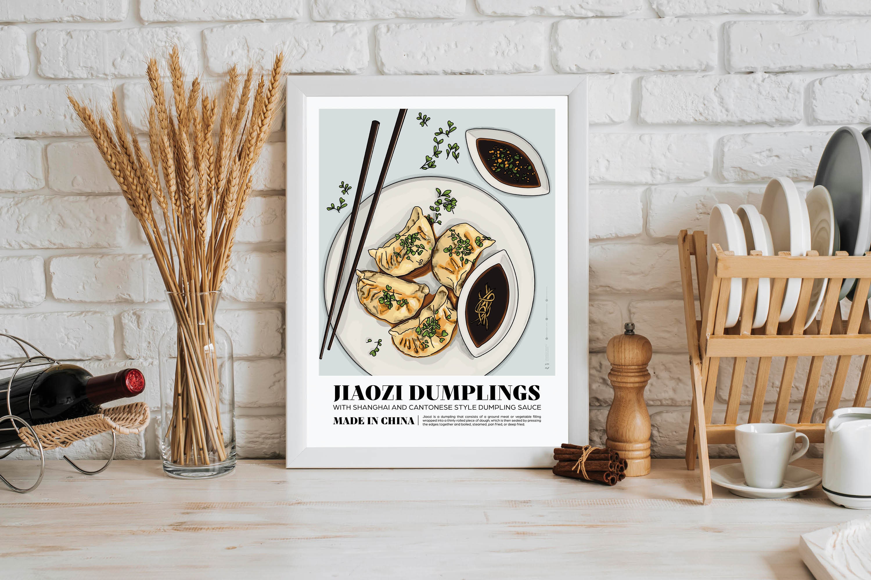 Dumpling Art | Dumpling Poster | Dim Sum Poster | Dim Sum Art ...