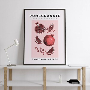 Pomegranate Art | Pomegranate Painting | Pomegranate Print | Fruit ...