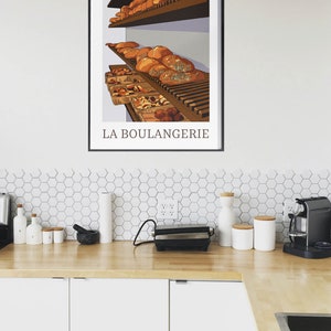 Bakery Print Bakery Art French Bakery Cafe Poster Cafe Kitchen Decor ...
