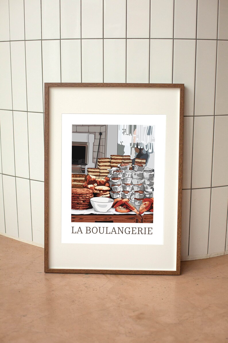 Bakery Print Bakery Art French Bakery Cafe Poster Cafe - Etsy