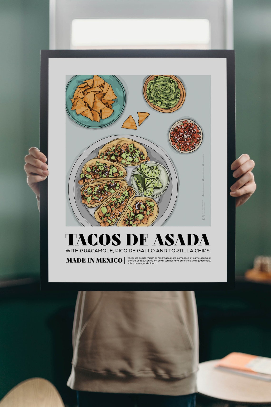 Taco Print | Tacos Poster | Taco Art Print | Tacos De Asada | Tacos ...