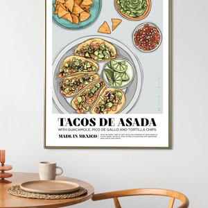 Taco Print | Tacos Poster | Taco Art Print | Tacos De Asada | Tacos ...