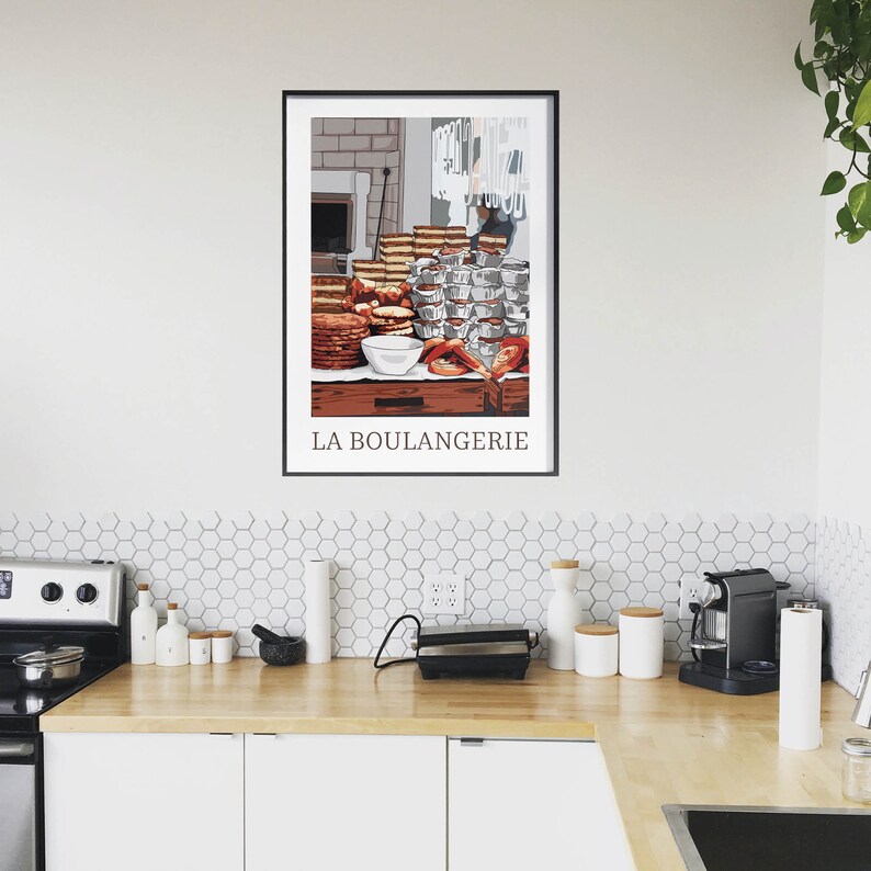 Bakery Print Bakery Art French Bakery Cafe Poster Cafe - Etsy