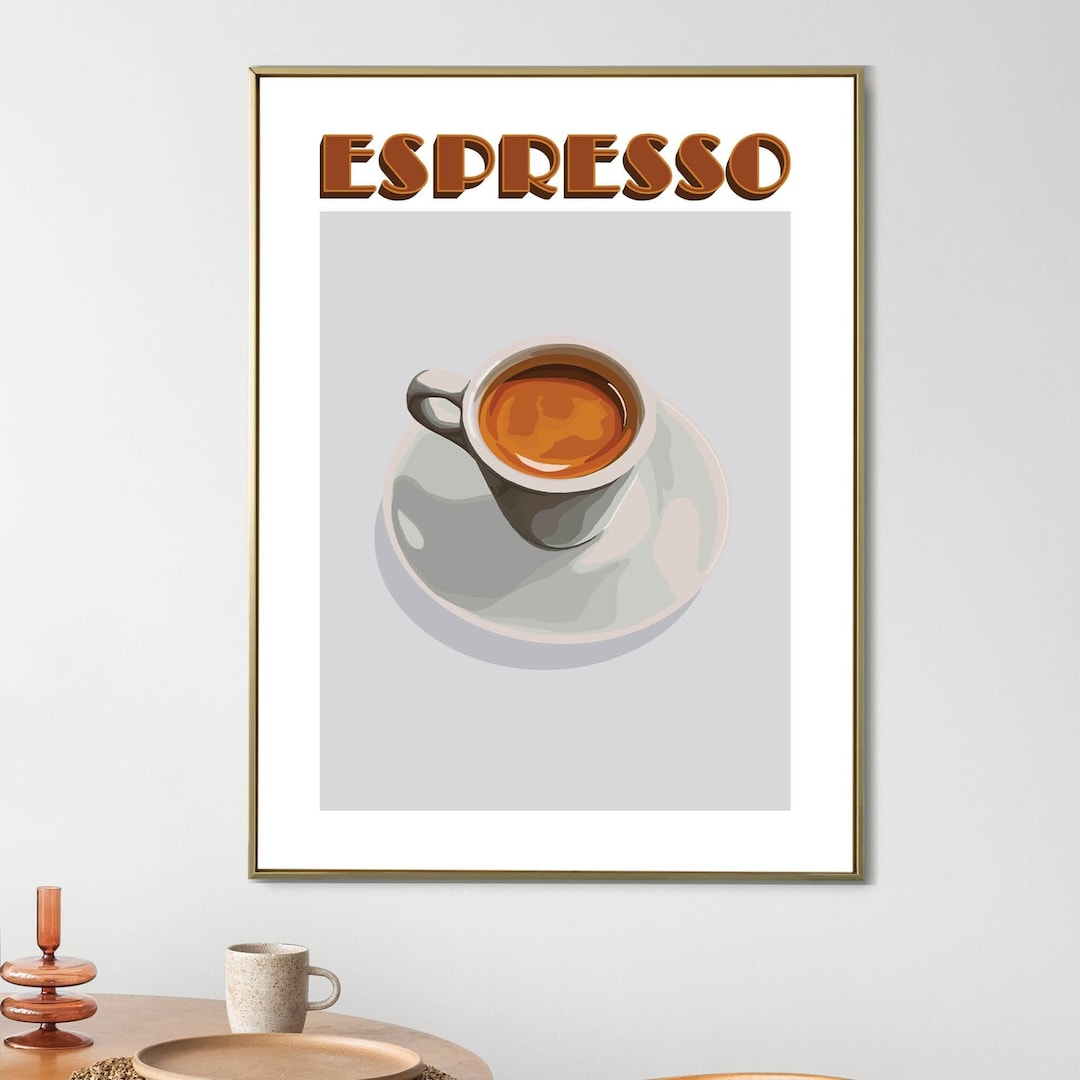 Espresso Poster Minimal Coffee Print Coffee Bar Print Modern Coffee ...