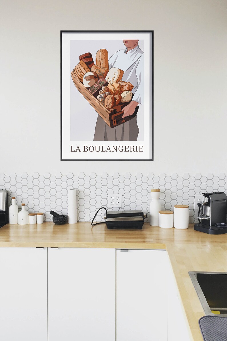 Bakery Print | Bakery Art | French Bakery | Cafe Poster | Cafe Kitchen ...