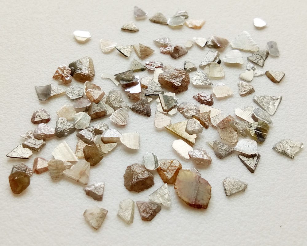 3-6mm Fancy Rough Diamond Slice, Natural Mix Brown & Grey Raw Diamond ...