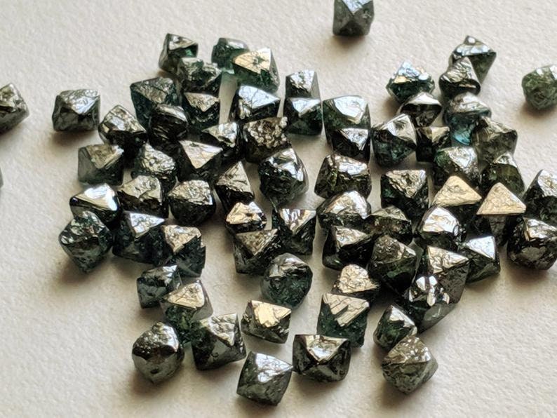 3-3.5mm Green Diamond Crystal Raw Green Diamond Crystal | Etsy