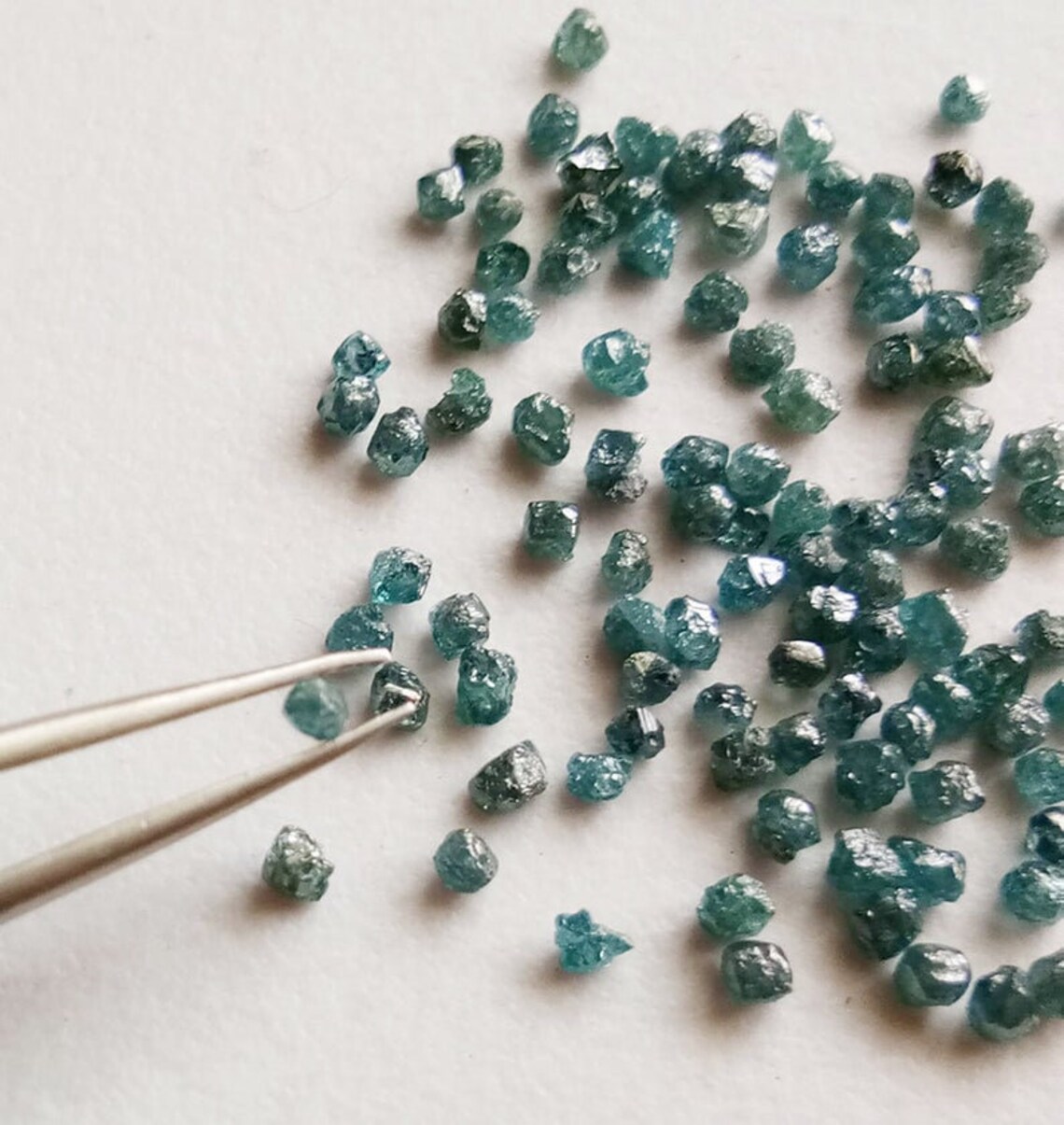 2mm Raw Blue Diamonds Loose Rough Blue Diamond Rondelle | Etsy