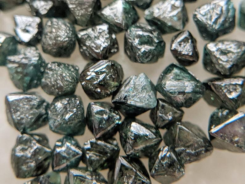 3-3.5mm Green Diamond Crystal Raw Green Diamond Crystal | Etsy