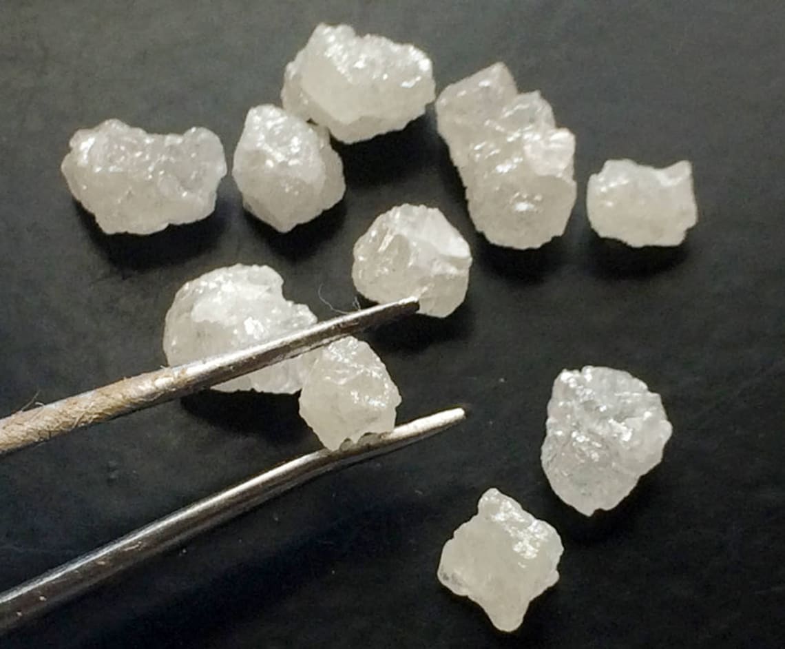 Diamant brut blanc de 4-7mm diamant brut diamant non taillé | Etsy France