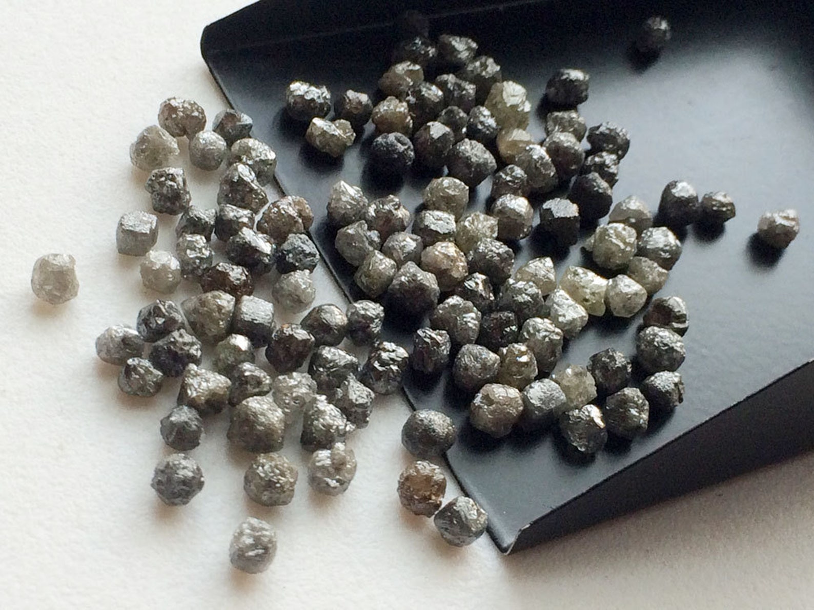 3-4mm Grey Round Raw Diamond Grey Rough Diamond Uncut | Etsy