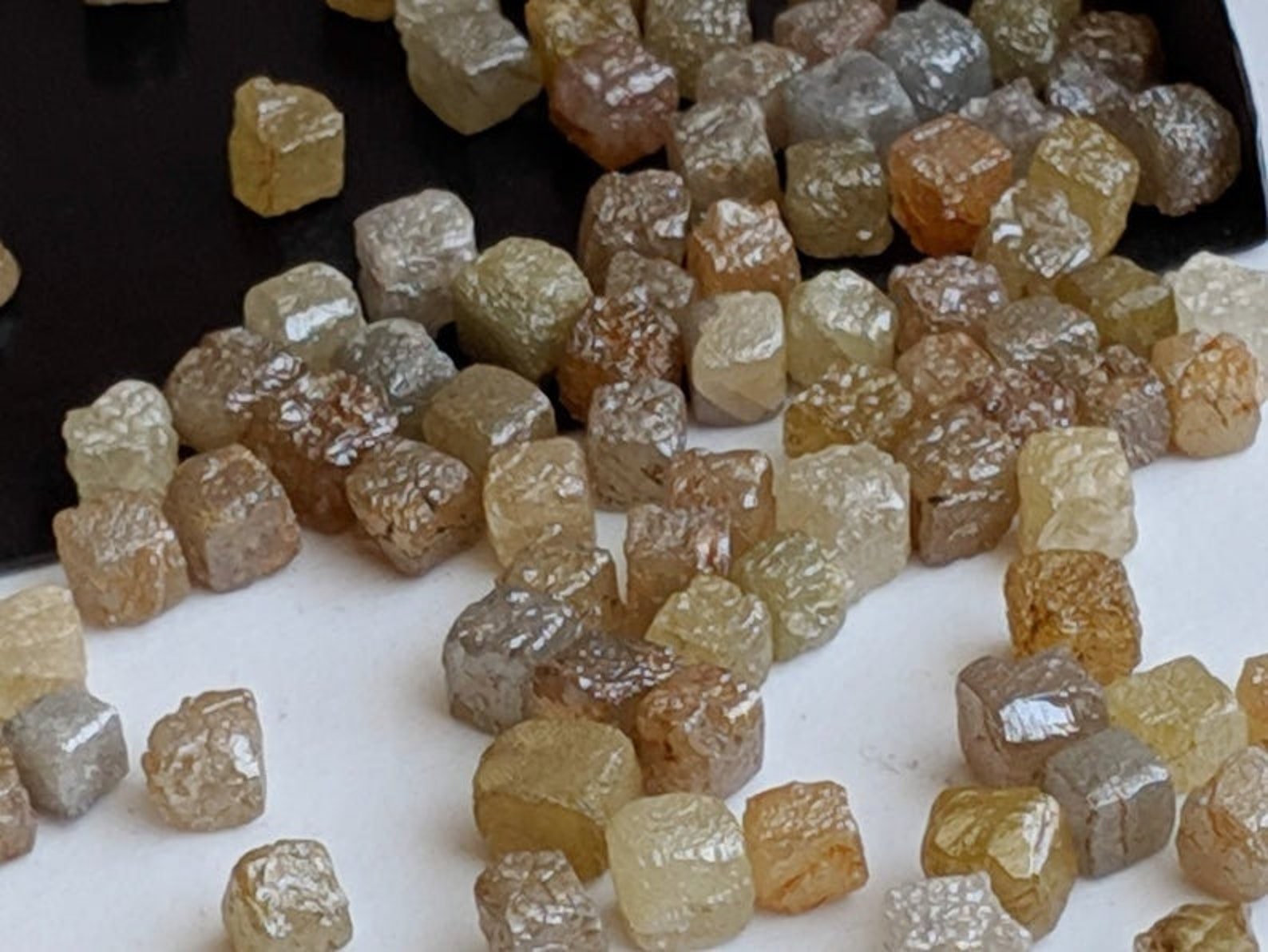 3.3-3.8mm Multi Color Rough Diamond Box Cubes Natural Raw - Etsy